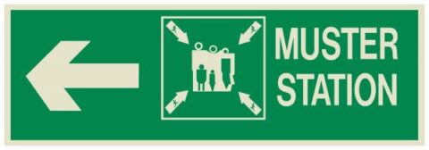 Muster Station Exit Left #6266 | Life Saving Equipment Repair Co